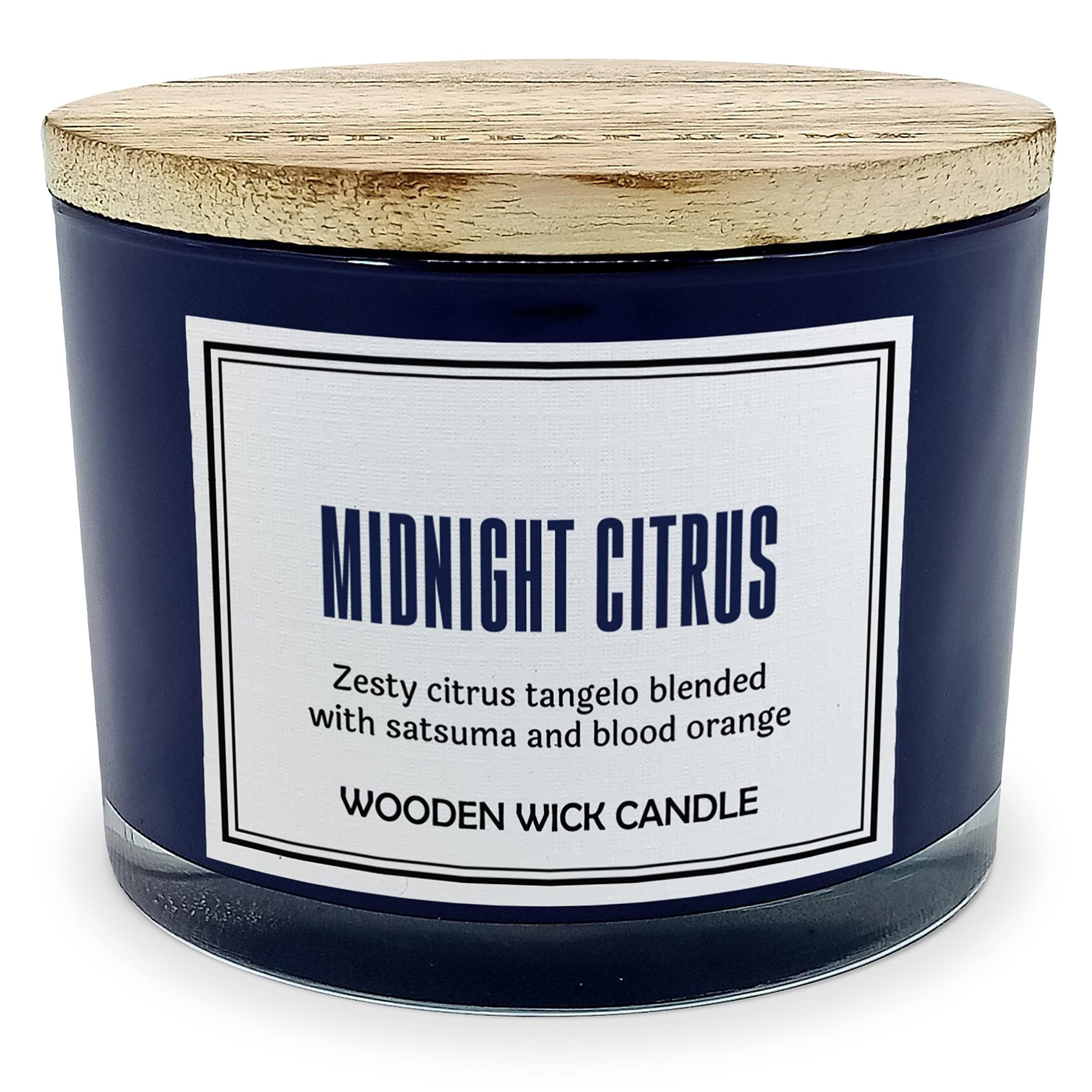 Wildon Home® Midnight Citrus Candle | Large | Aromatherapy | Wooden ...