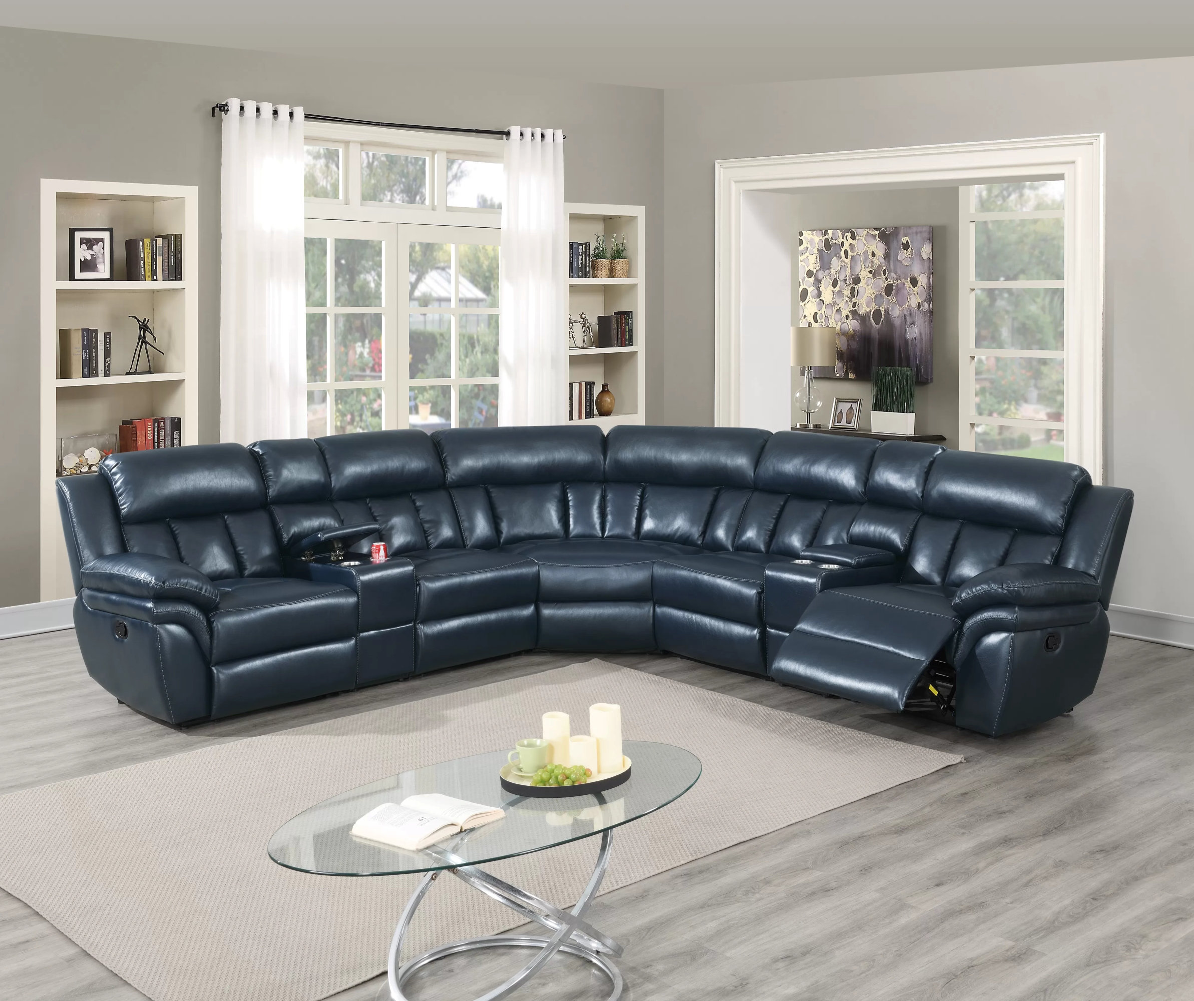 Ebern Designs Adolfo Manual Reclining Sectional | Wayfair