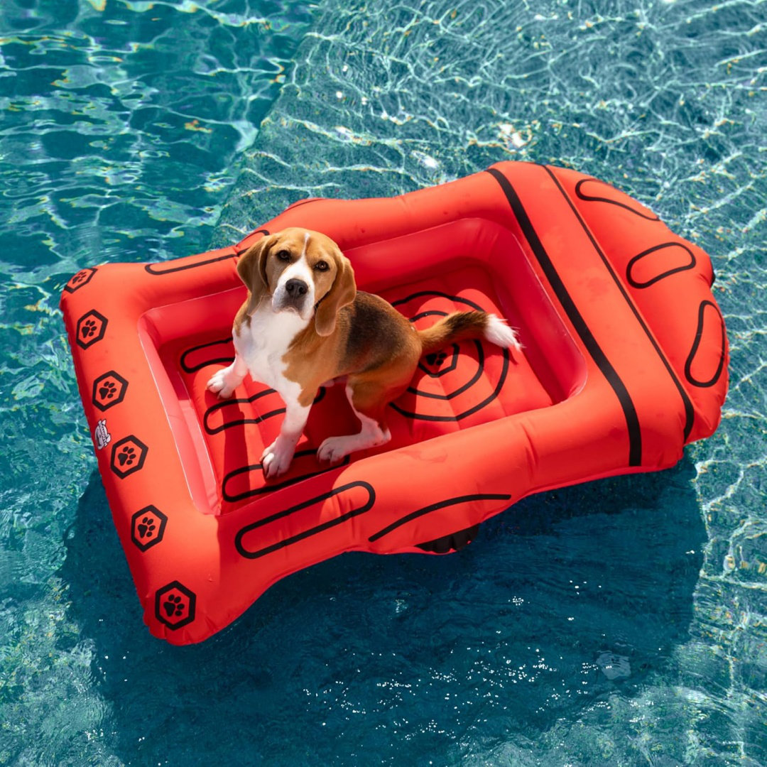 DESIGN SHOP BY SHELL Pool Float For Dogs, Durable Inflatable Vinyl Raft ...