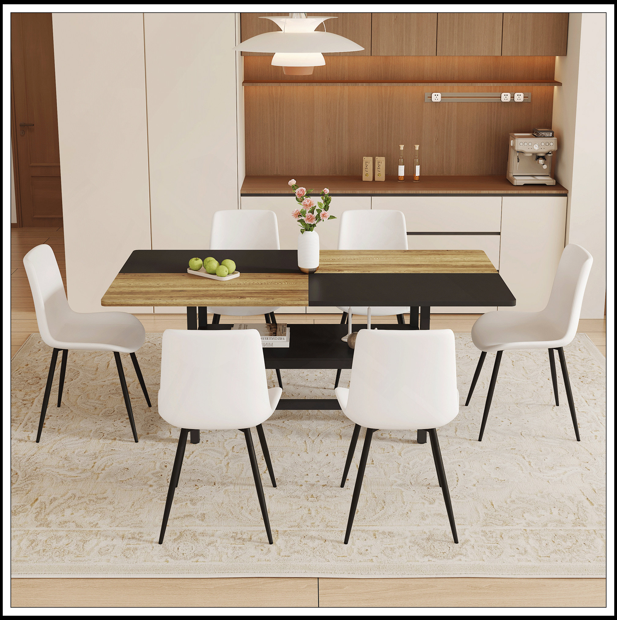 George Oliver Versatile Wooden Dining Set With Innovative Design And ...