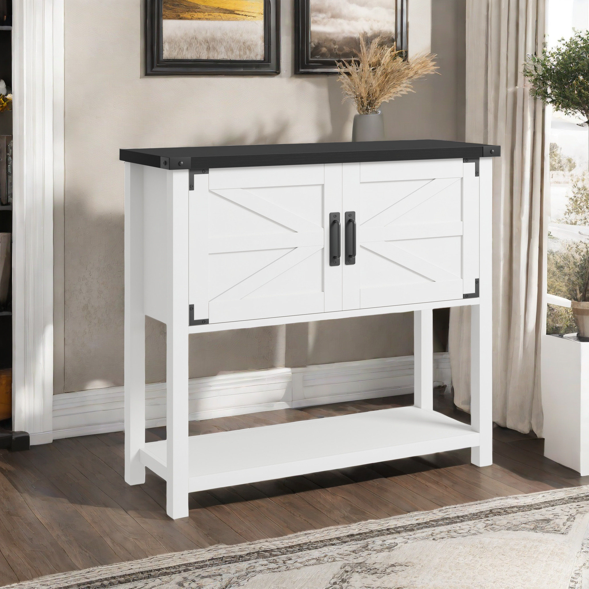 Gracie Oaks Console Table With Storage Cabinet And 2 Doors - Wayfair Canada