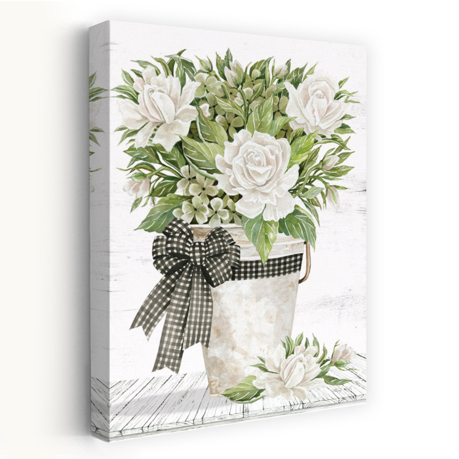 Ophelia & Co. Farmhouse Roses Rustic Abstract Contemporary Art | Wayfair