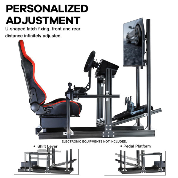 Anman Aluminum F1 Racing Simulator CockpitFit Logitech G29 Thrustmaster ...