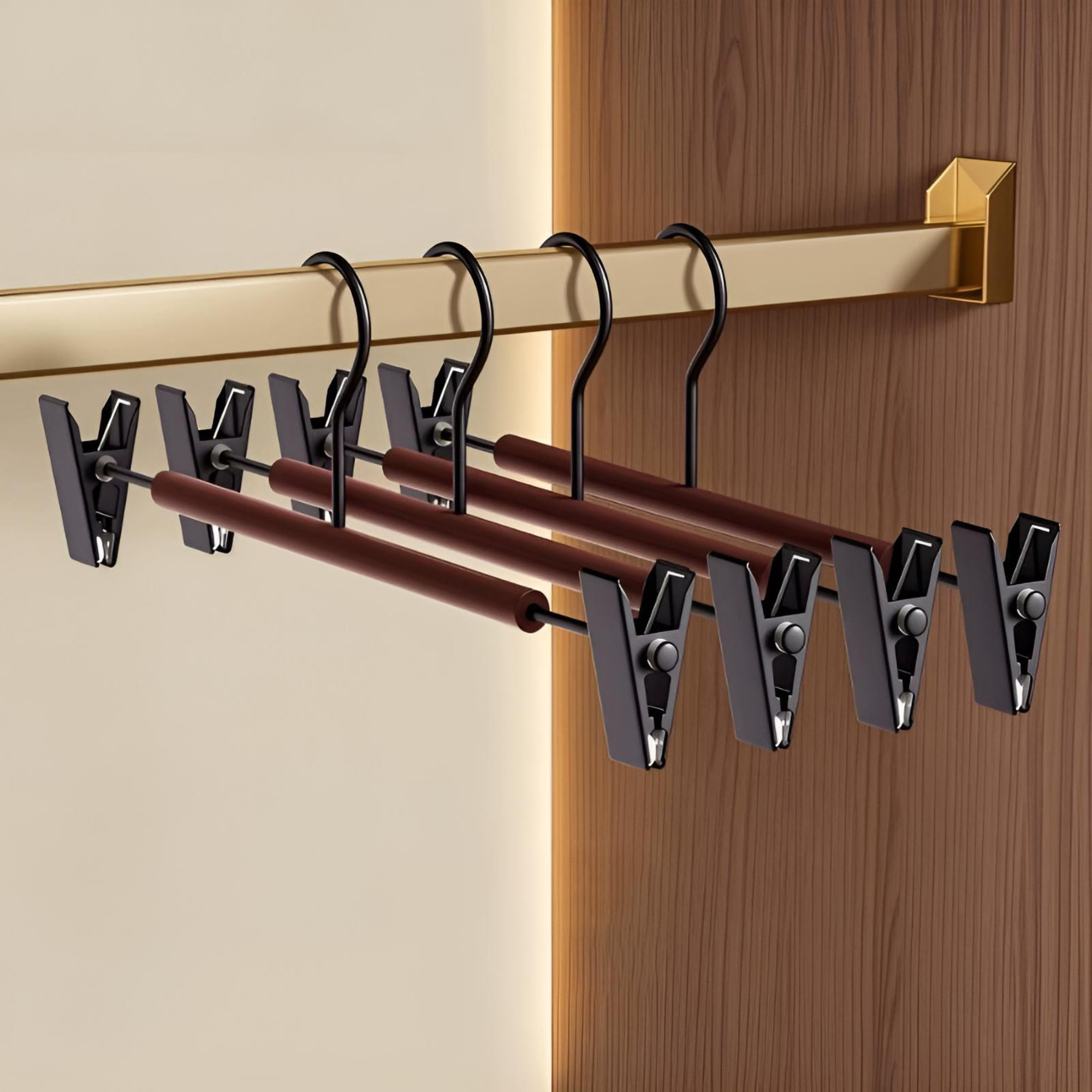 Hokku Designs Professional Beechwood Pant Hangers - No Crease Built In ...