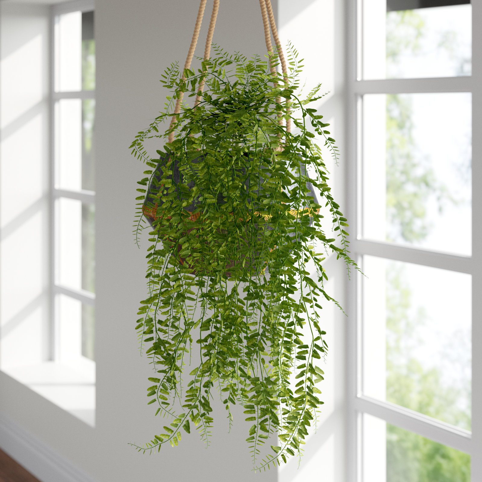 The Twillery Co. 30" Artificial Green Bucler Fern Vine & Reviews ...