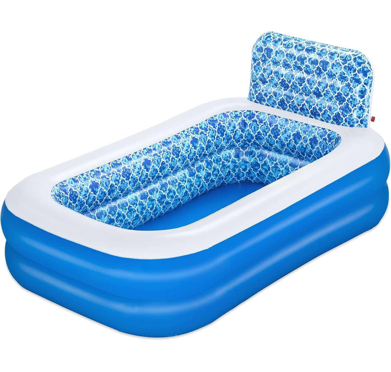 BONLOD Waterfall Oasis Inflatable Sprinkler Family Pool (7'6" X 60" X ...