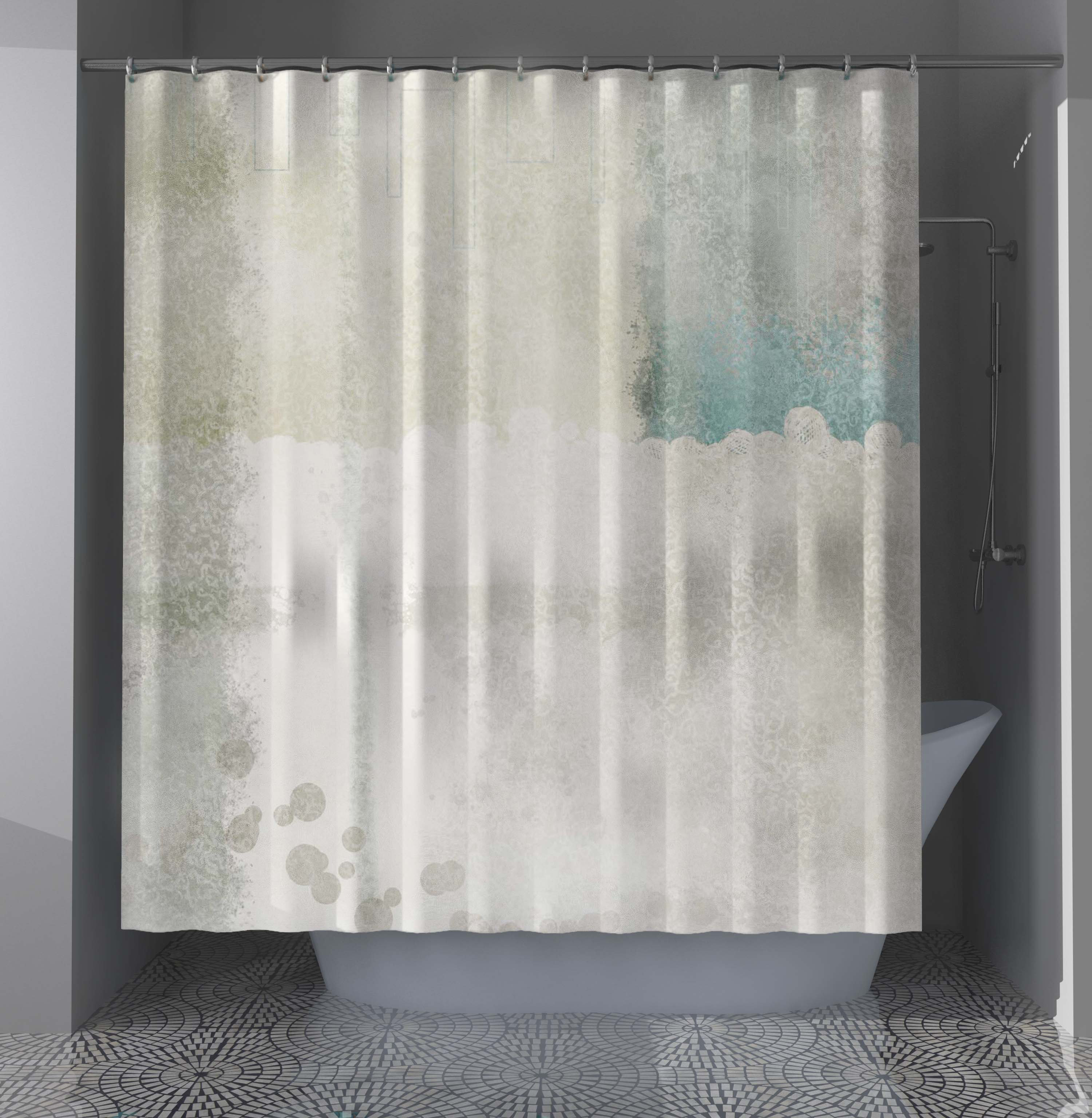 East Urban Home Burnetta Abstract Shower Curtain | Wayfair