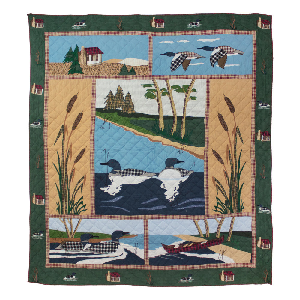 Patch Magic Loon Single Reversible Quilt | Wayfair