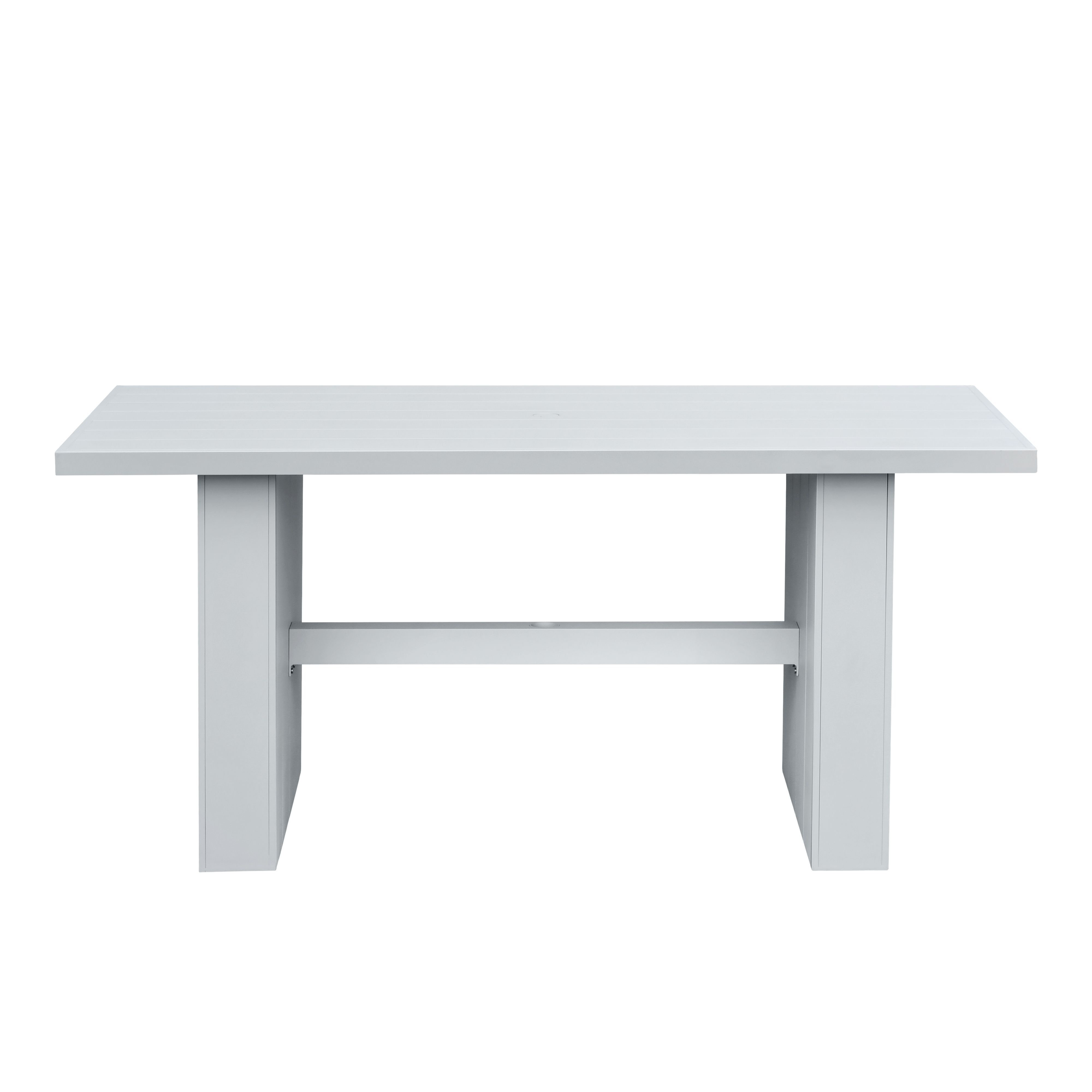 Latitude Run® Peryman Outdoor Aluminum Counter Table, Buff | Wayfair