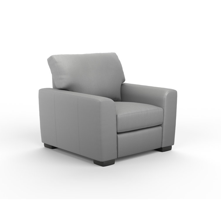 Leather Creations Savannah 100% Full Top Grain Leather Accent Chair ...