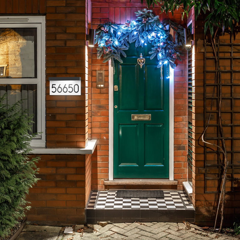 MOXKING 1-Line Solar Wall Address Plaque Frame & Reviews | Wayfair