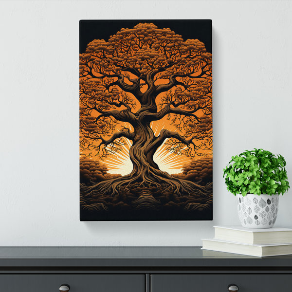 Marlow Home Co. Oak Tree Op Art No.2 - No Frame Art Prints | Wayfair.co.uk