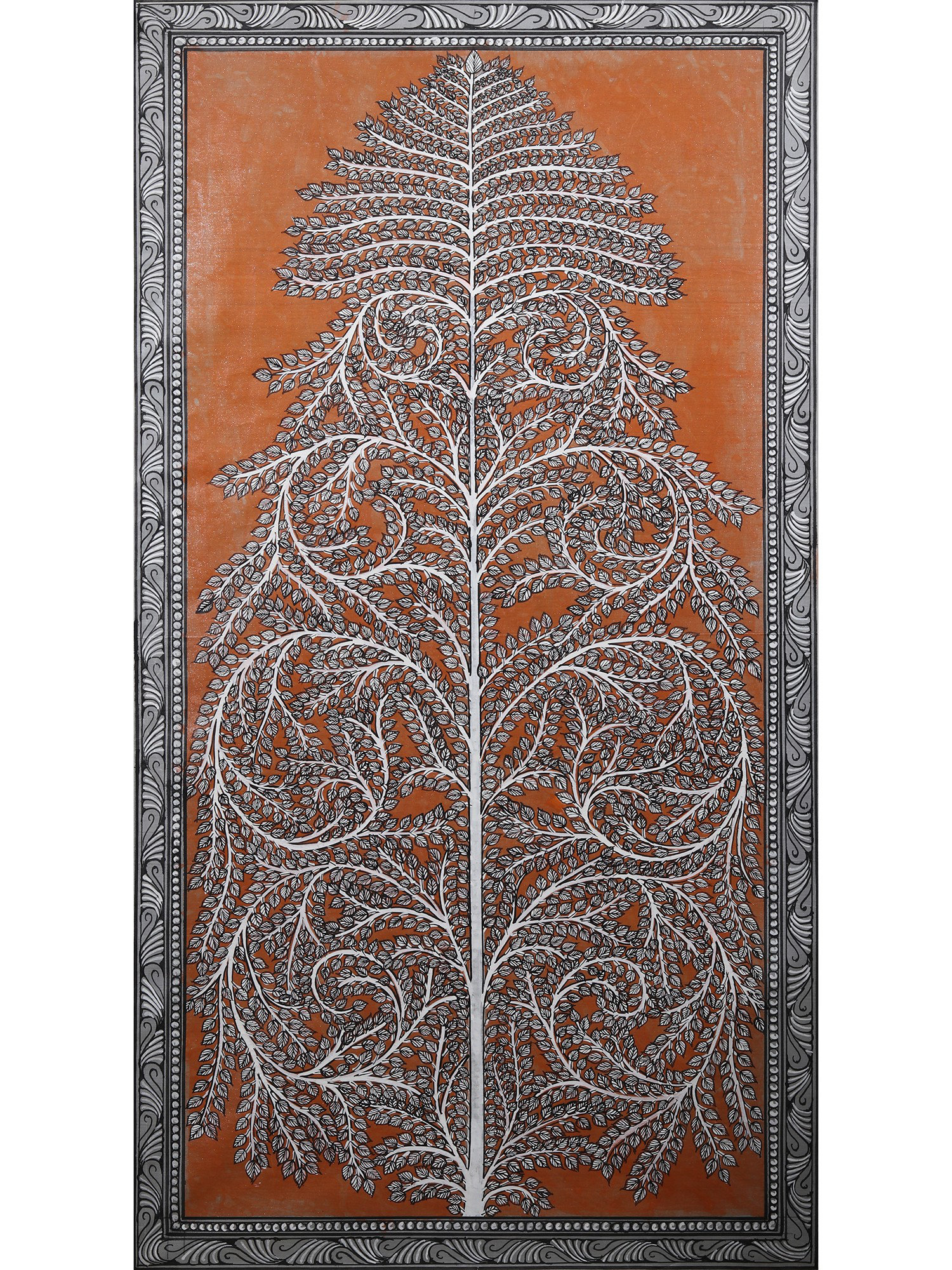 Exotic India Tree Of Life | Pattachitra Art Watercolor On Tussar Silk ...