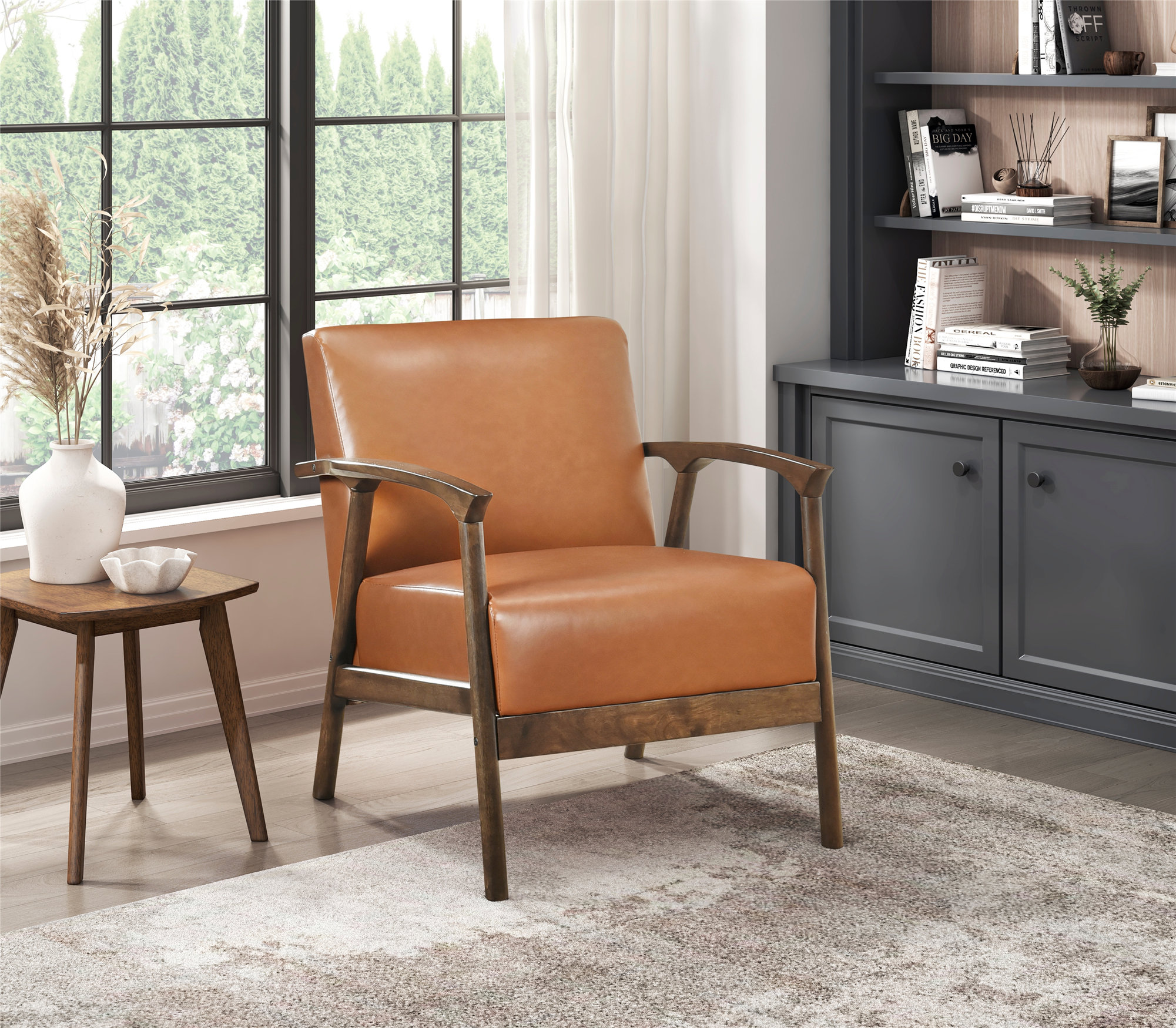 Corrigan Studio Upholstered Accent Chair, Armchair, Living Room Accent ...