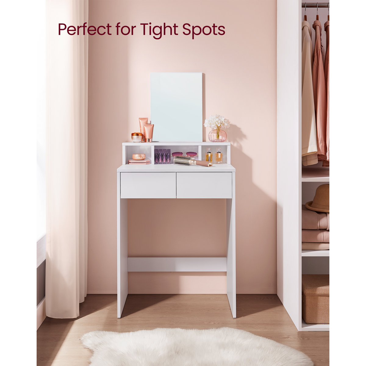 17 Stories Mazie Dressing Table with Mirror & Reviews | Wayfair.co.uk