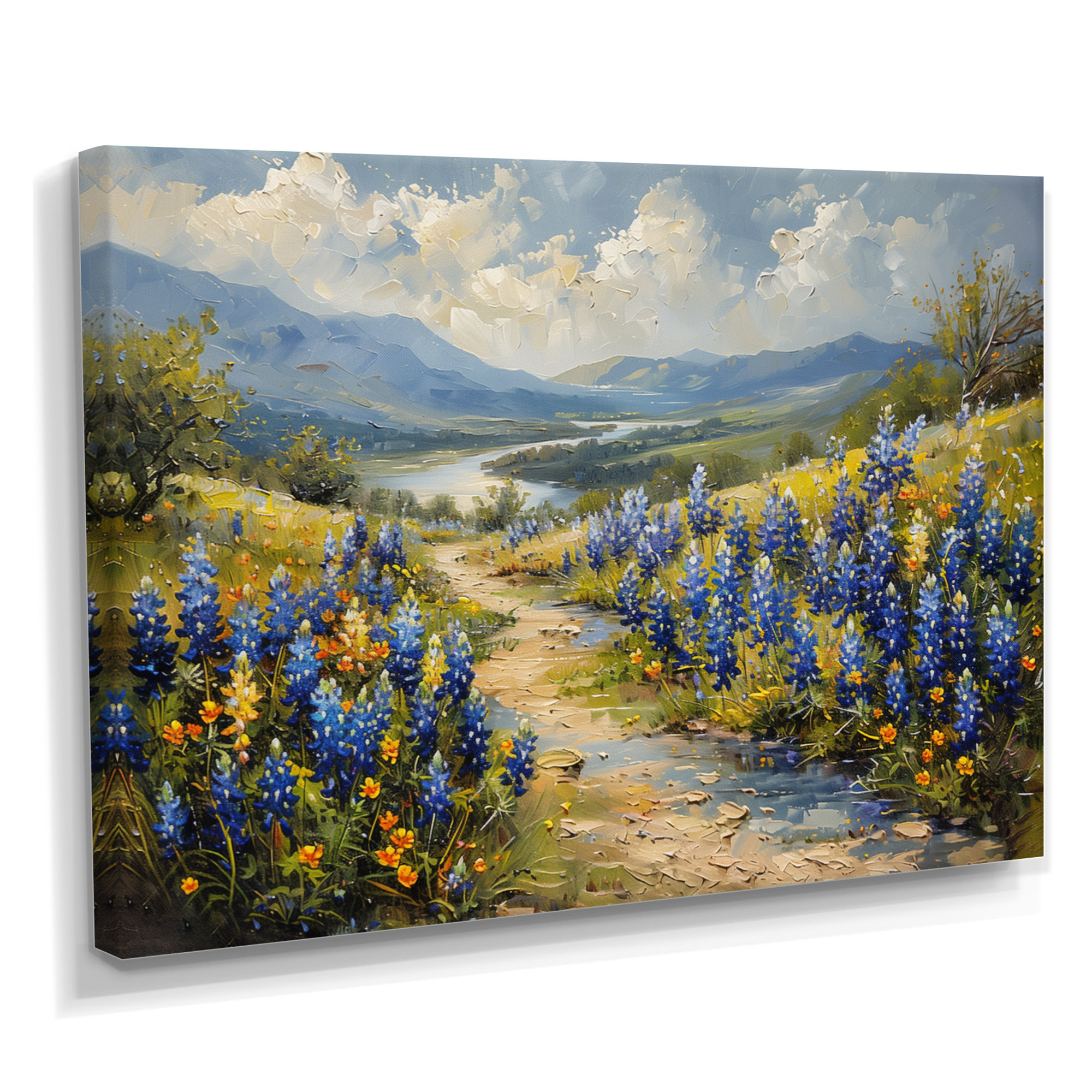 Winston Porter Blue Green Meadow Charm Blue Bonnets VI - Blue Bonnets ...