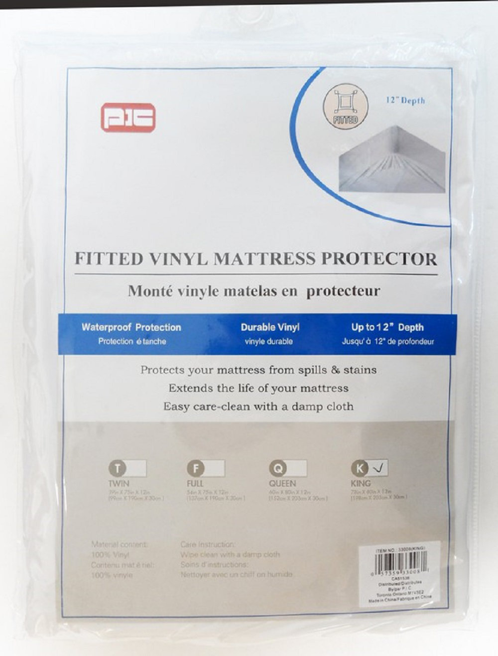 Princess Vinyl Fitted Mattress Protector (78X80x12")-KING - Wayfair Canada