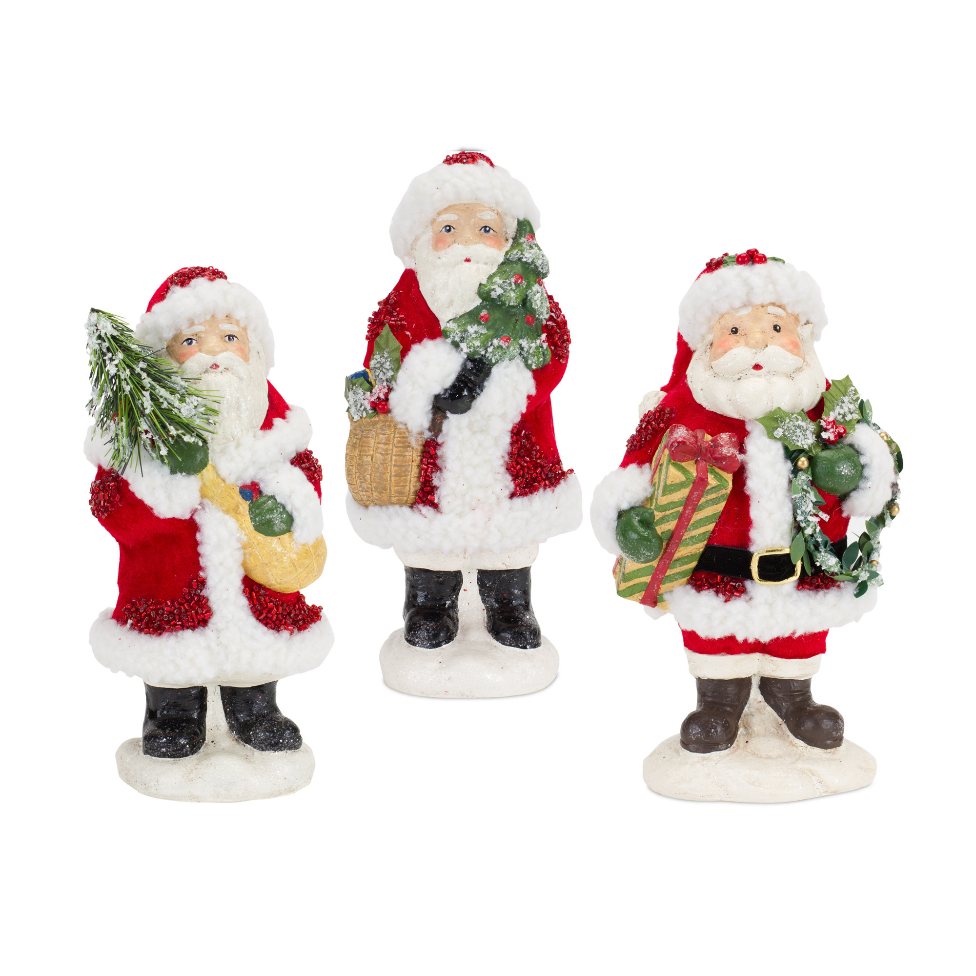 The Holiday Aisle® Paper 3 Piece Santa Set | Wayfair