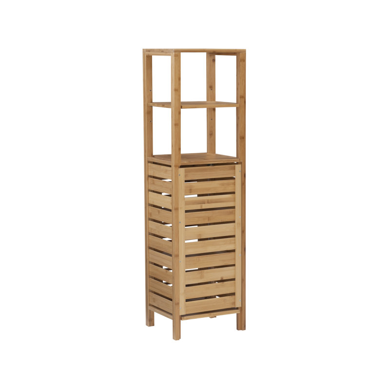 Dotted Line™ Ayden Solid Bamboo Wood 47" Tall Linen Cabinet & Reviews ...