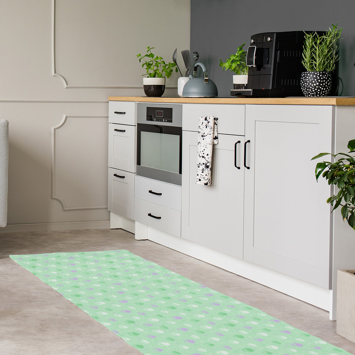 East Urban Home Striped Cupcake Green Area Rug | Wayfair