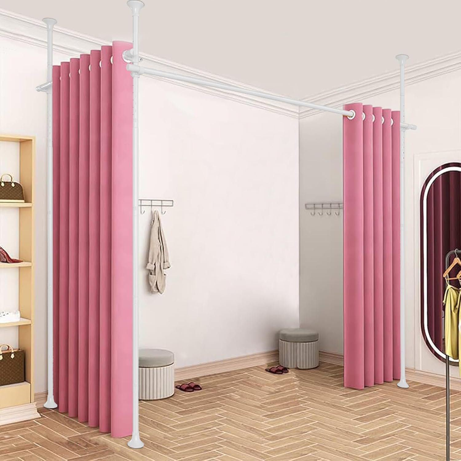 Ebern Designs Room Divider, No Drilling Floor To Ceiling Room Divider ...