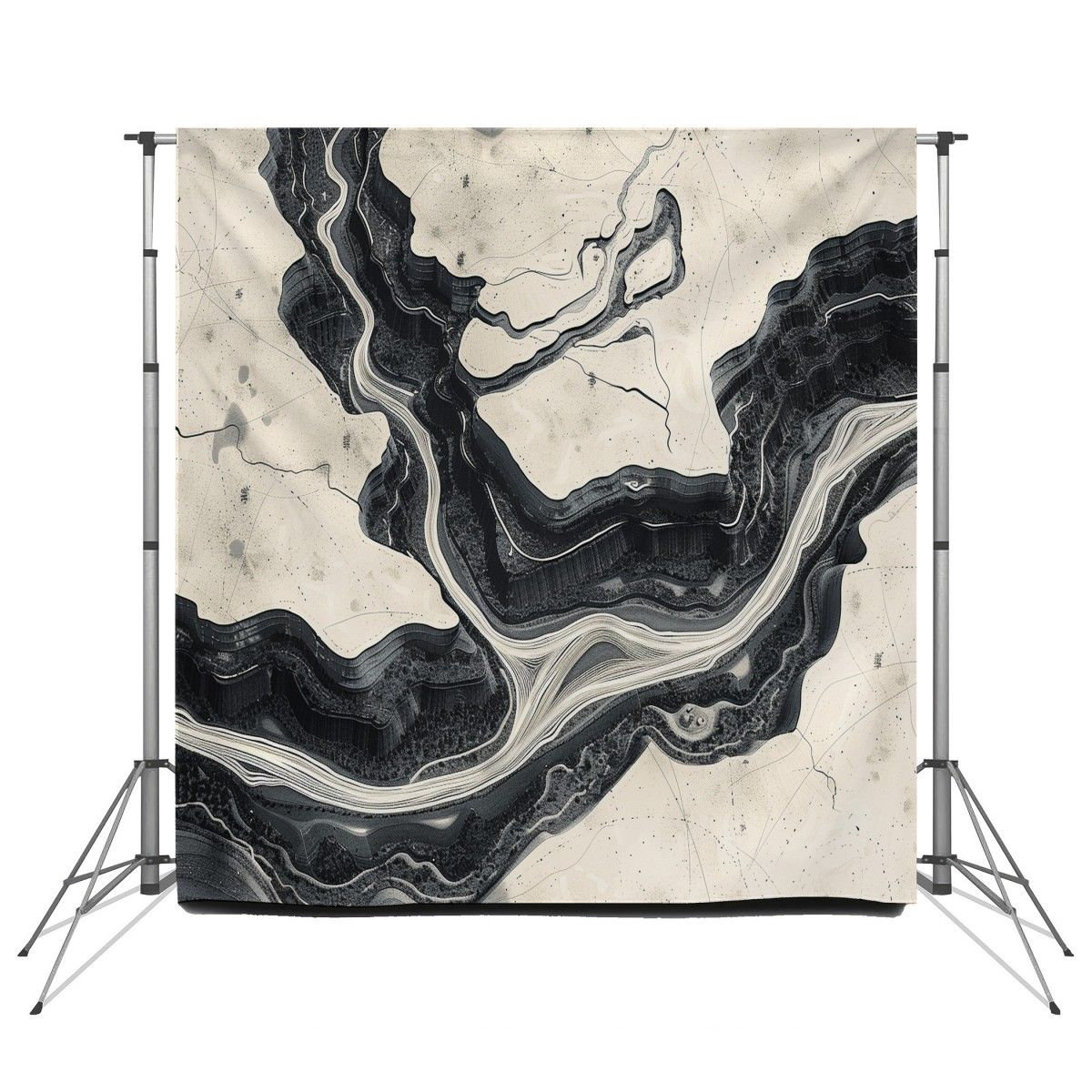 VisionDecor Topographic Lines Backdrop Abstract Large Geometric Shapes ...