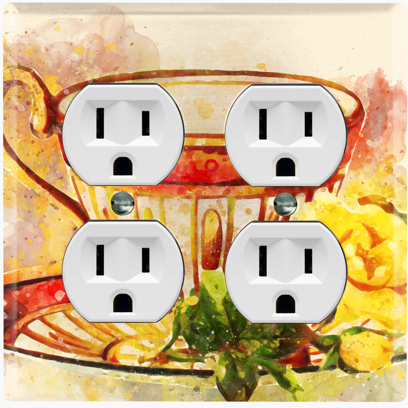 WorldAcc 2-Gang Duplex Outlet Wall Plate | Wayfair