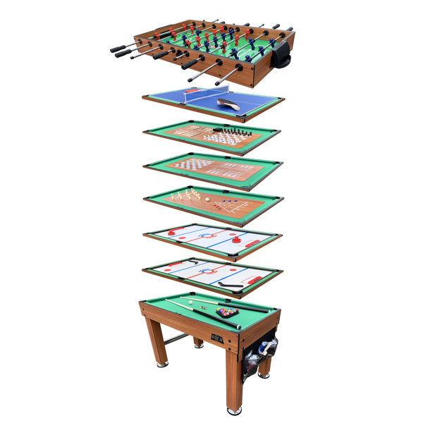 KICK Foosball Tables KICK Defender 48″ 10-in-1 Multi-Game Table Combo ...