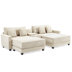 Latitude Run® Cottie 4 - Piece Corduroy Sectional & Reviews | Wayfair
