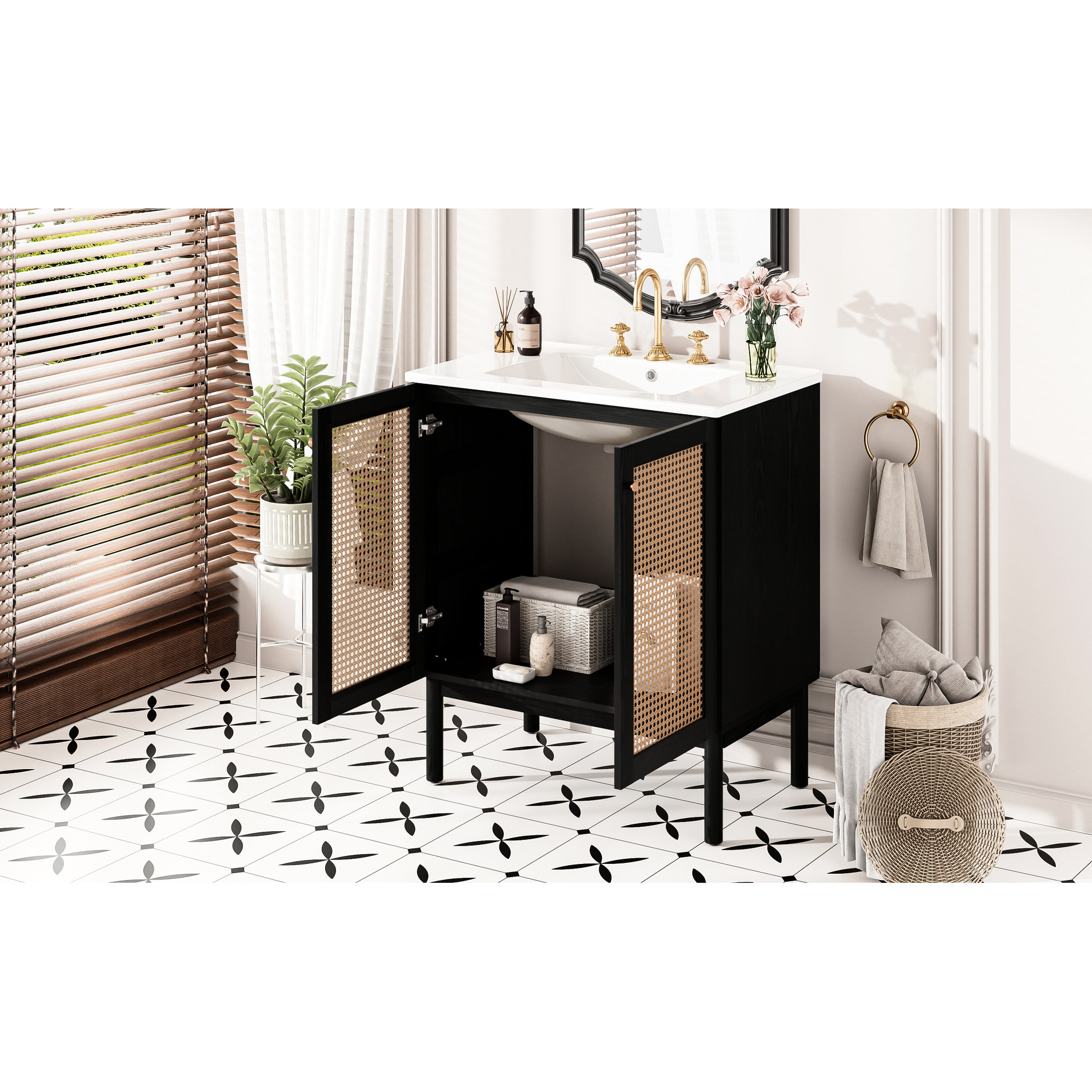 August Grove® 30 - Inch Bathroom Vanity Featuring Design, Easy Clean ...