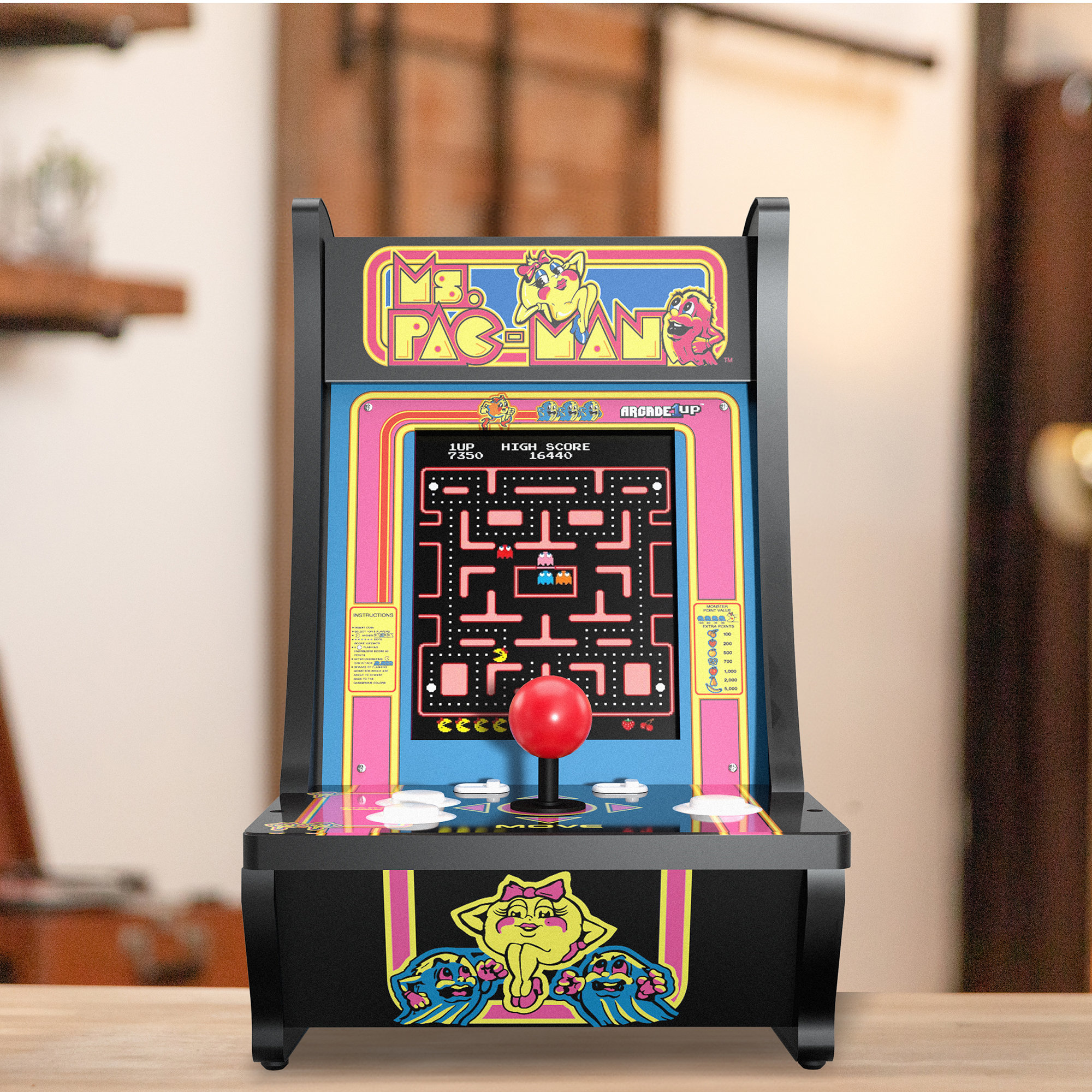 Arcade 1Up Arcade1Up - Ms PacMan Countercade - 5 Game Blue with Black ...