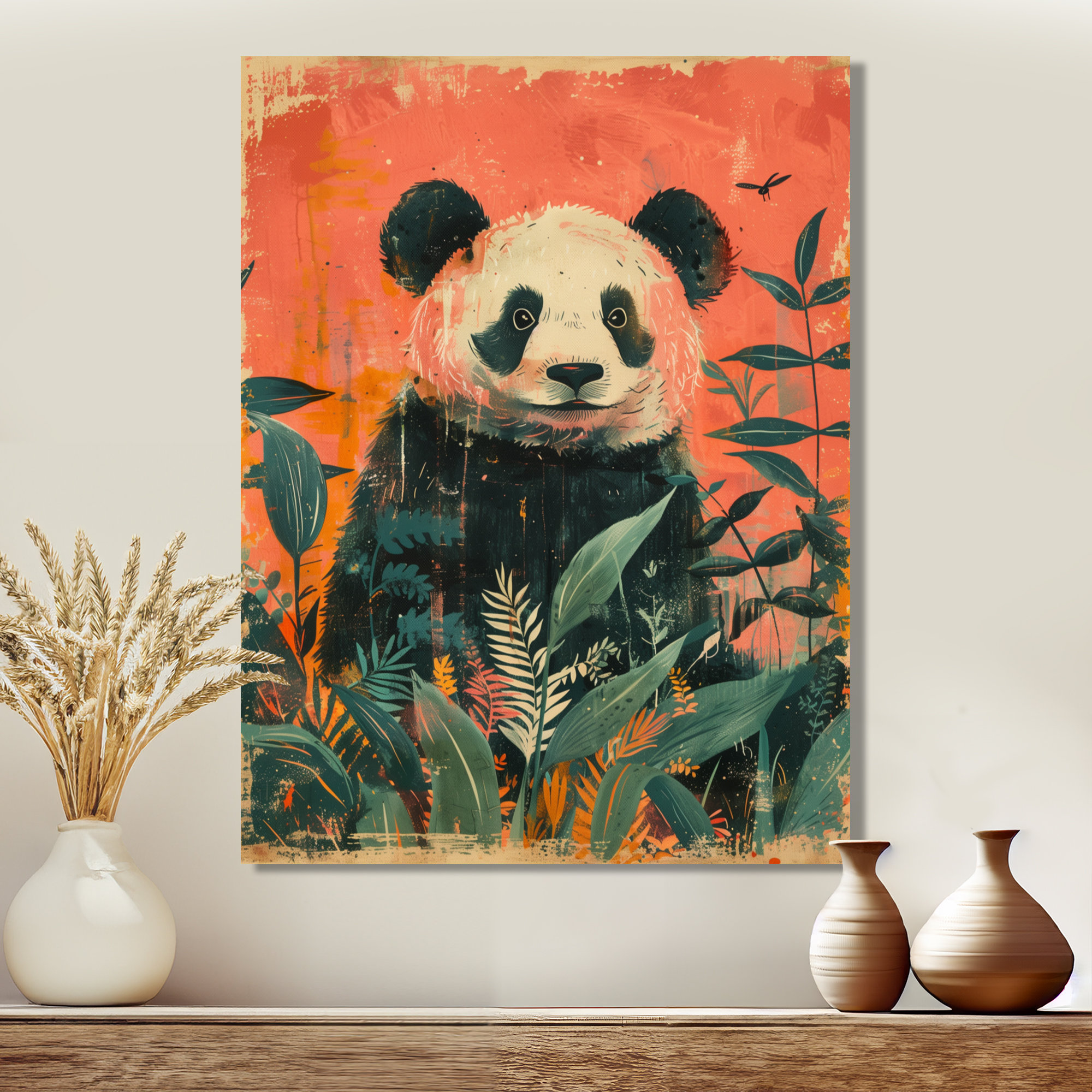 Bungalow Rose An Abstract Panda In The Amazon II - Panda Animal Wall ...