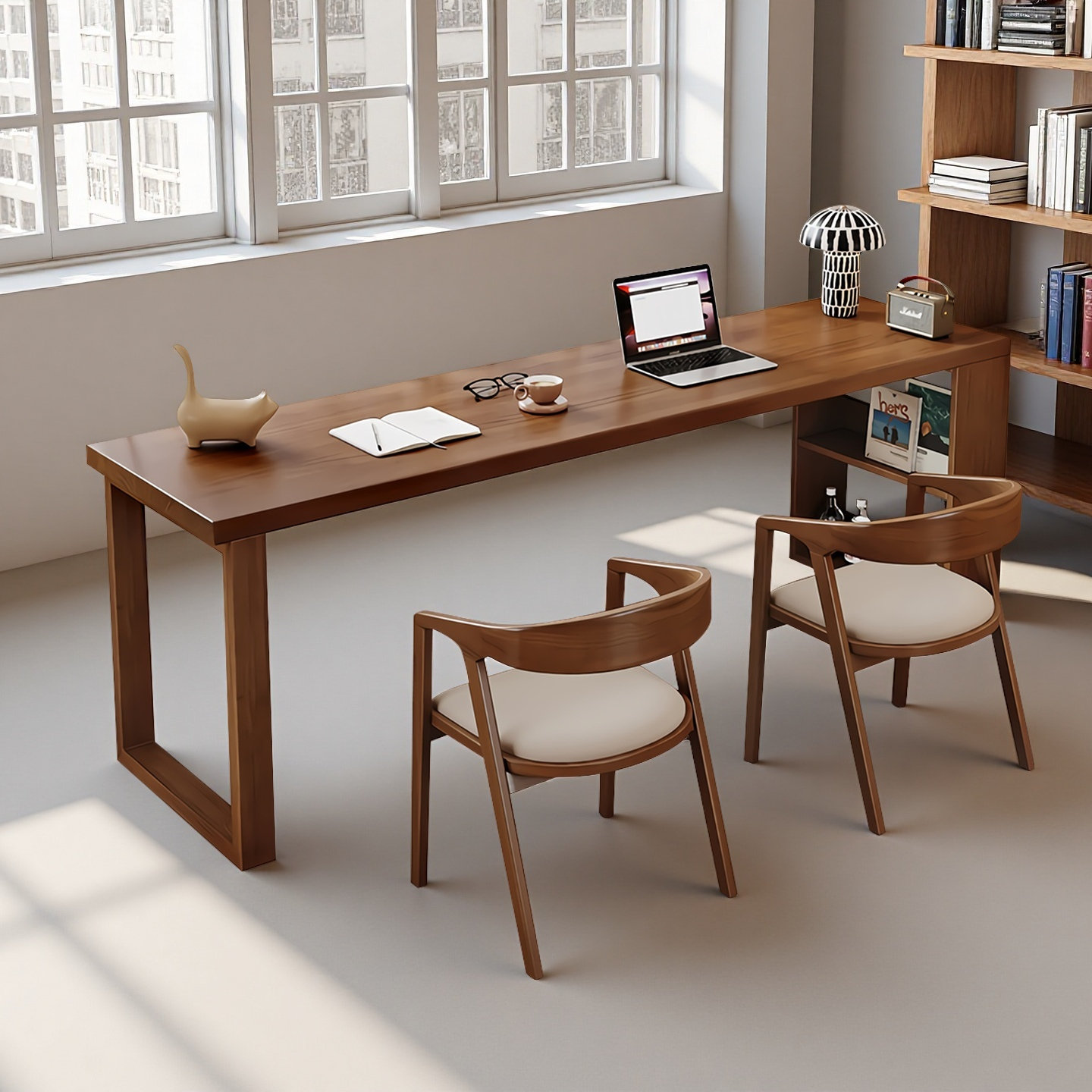 One Allium Way® Simple Pine Solid Wood Rectangular Storage Desk | Wayfair
