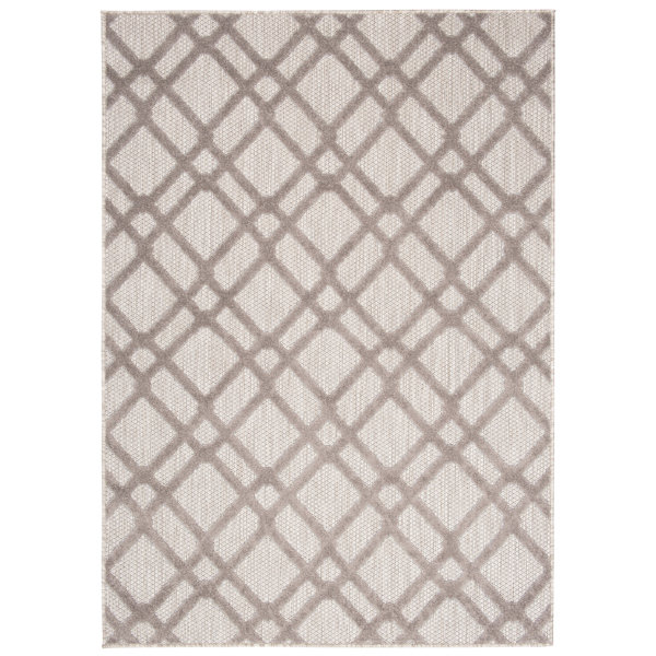 George Oliver Bardwell Geometric Machine Woven Flatweave Cream/Brown ...