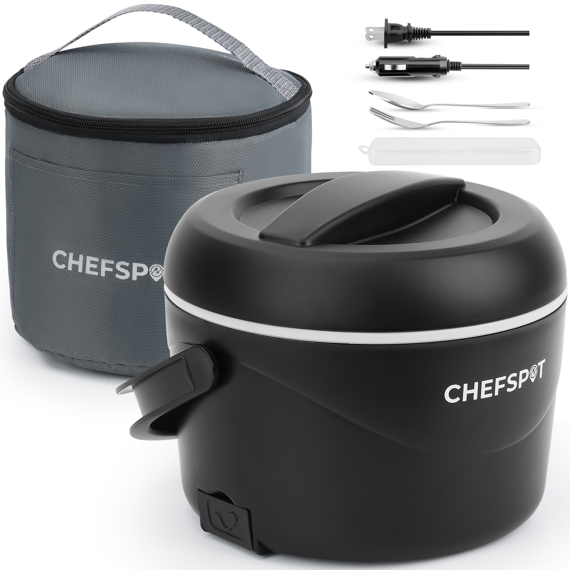 Chefspot 37 Oz Electric Lunch Box & Portable Food Warmer For Car And ...