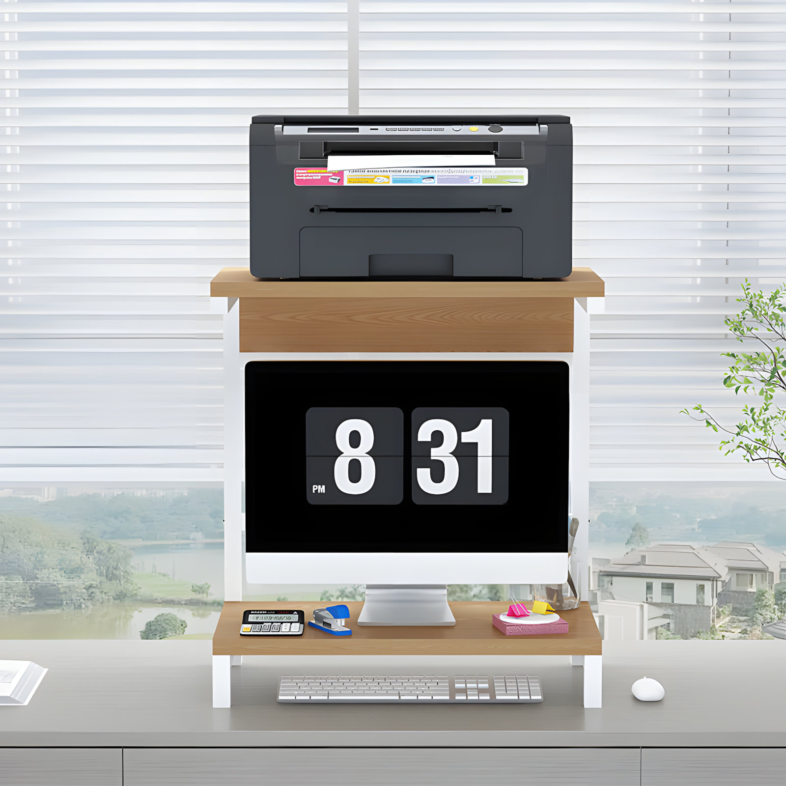 Xiangong Desktop Bookshelf Organizer - Sturdy Office Desk Shelf For ...