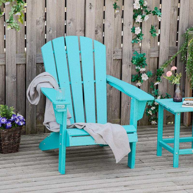 Dovecove Throssell High - Density Polyethylene (HDPE) Adirondack Chair ...