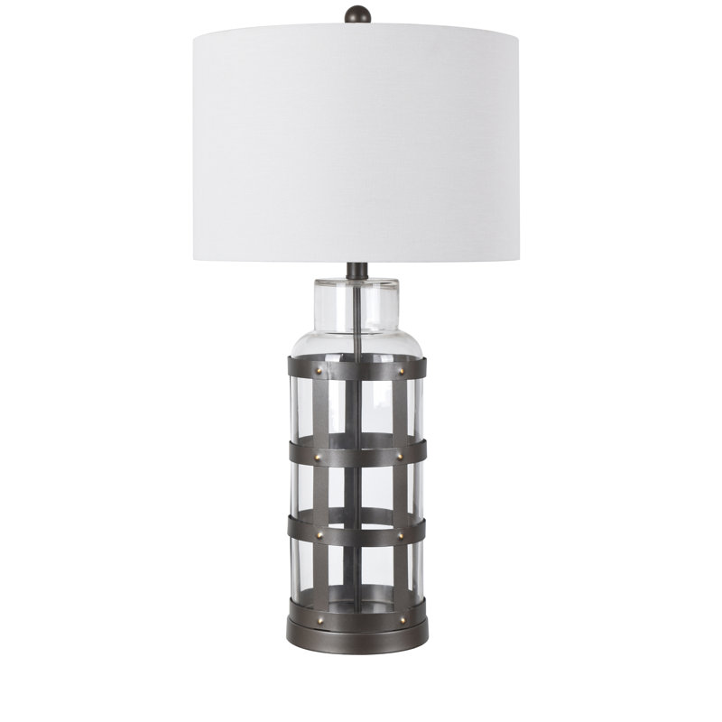 Breakwater Bay Everly 29" Caged Metal Lamp with Drum Shade & Reviews ...