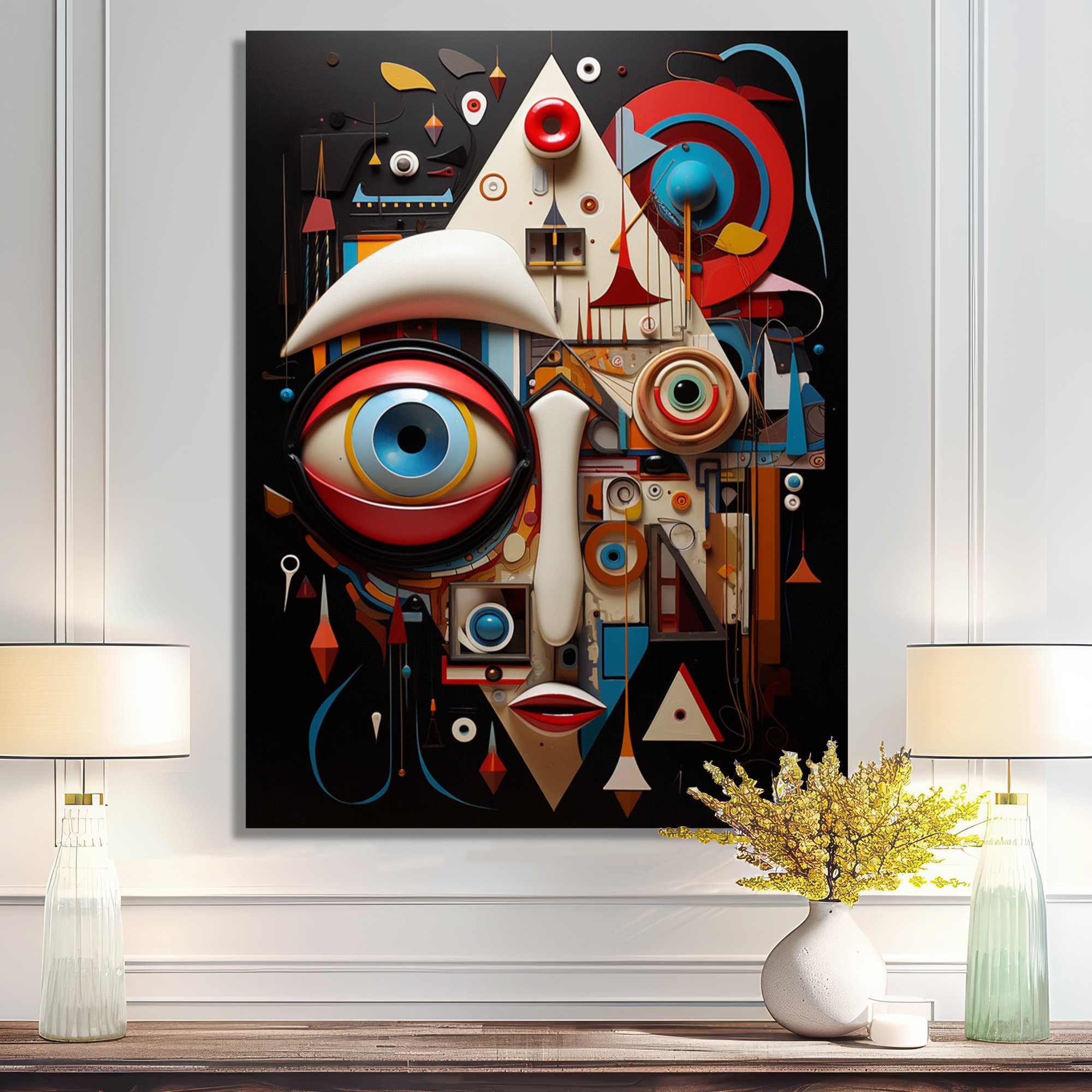 Winston Porter Geometric Surrealist Portrait - Abstract Portraits Wall ...