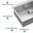 Petal Perfecto 33 Inch Drop-In Single Bowl Stainless Steel Kitchen Sink ...