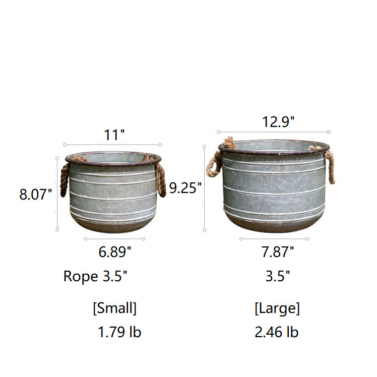Rosalind Wheeler Metal Bucket | Wayfair