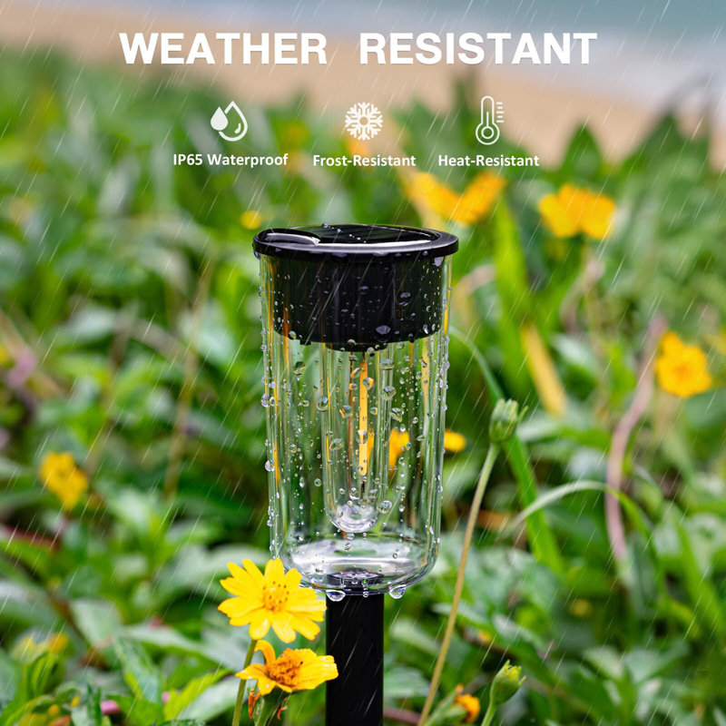 QOLFER 13.7'' Solar Powered Outdoor Floor Lamp | Wayfair