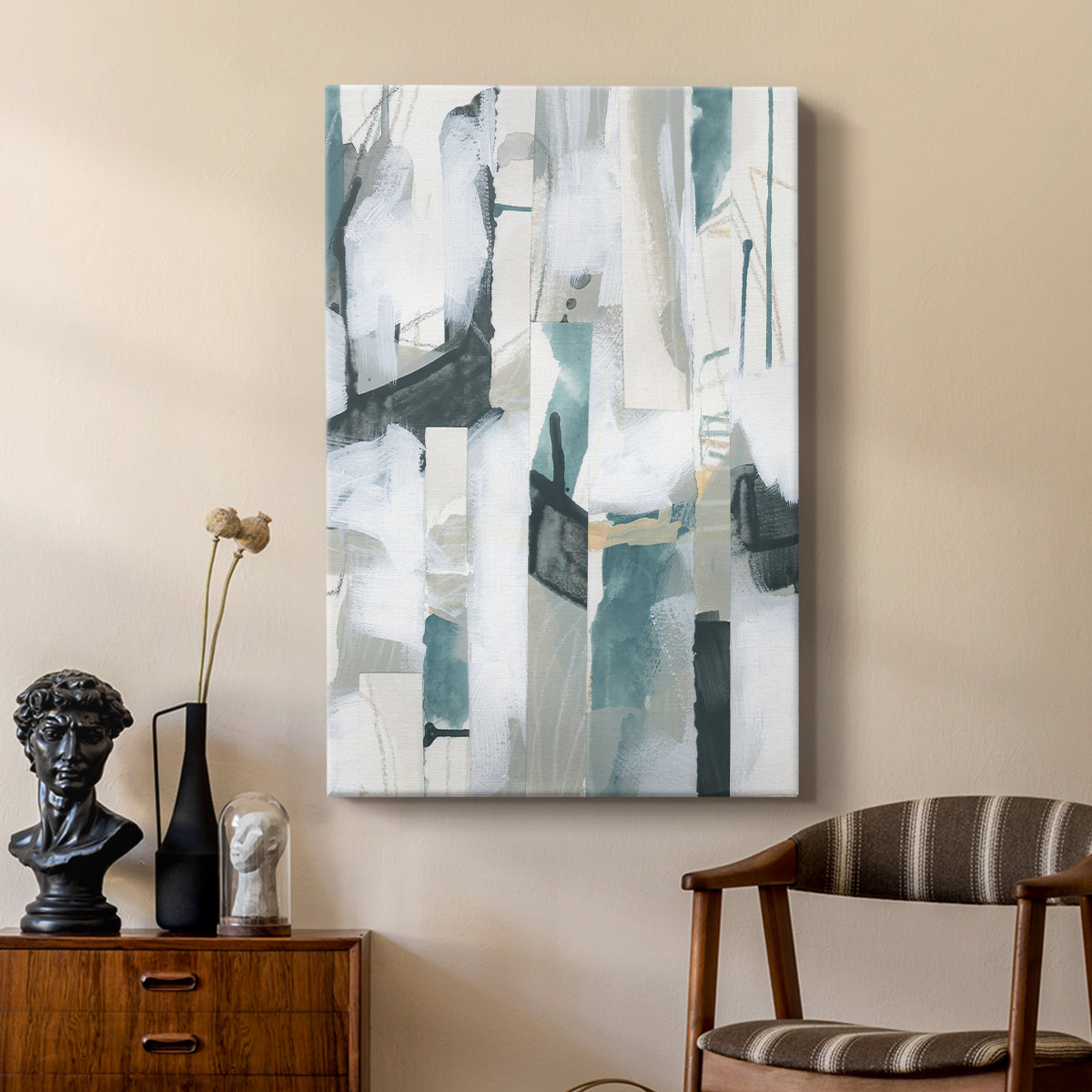 George Oliver Sea Cavern Strata III -Custom Wrapped Gallery Cavas ...