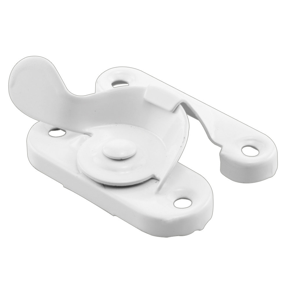 Prime-Line 2 In. White-Painted Stamped Steel Double Hung Sash Lock ...