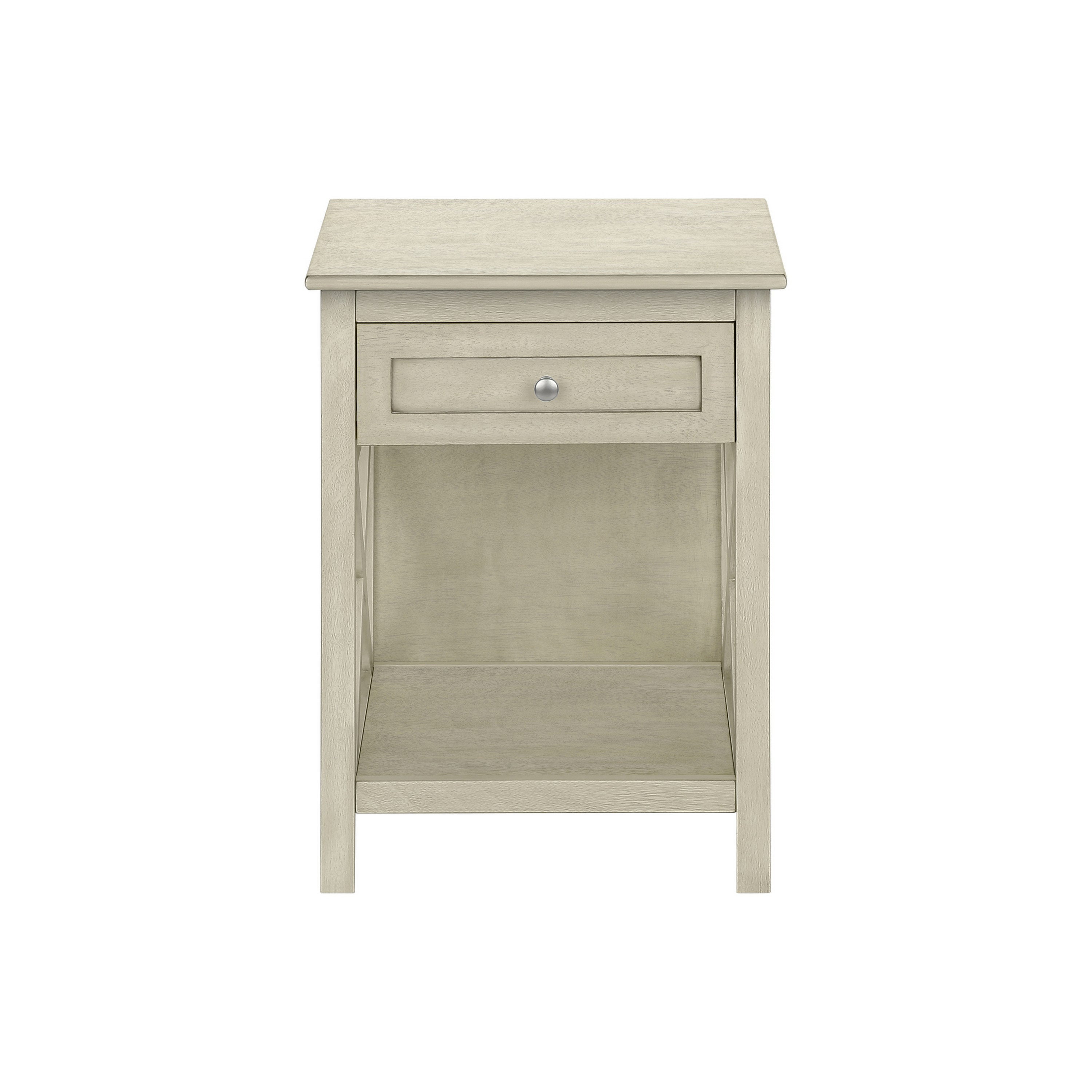 Gracie Oaks Accent Table, End, Side Table, 2 Tier, Bedroom, Nightstand ...