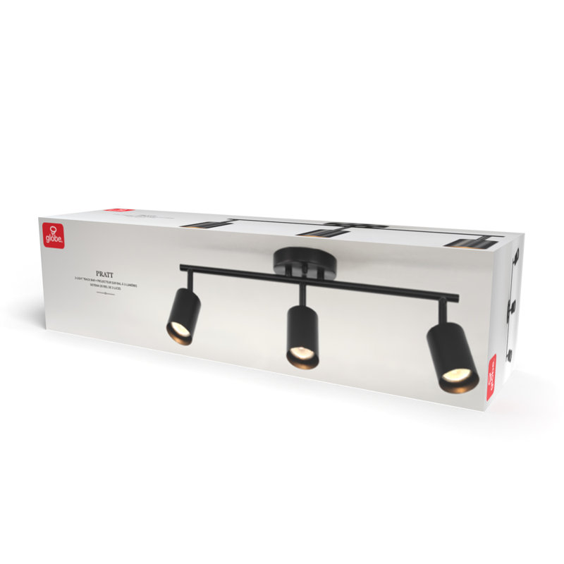 Globe Electric Company 21'' 3 -Light Standard Track Lighting Track Kit ...