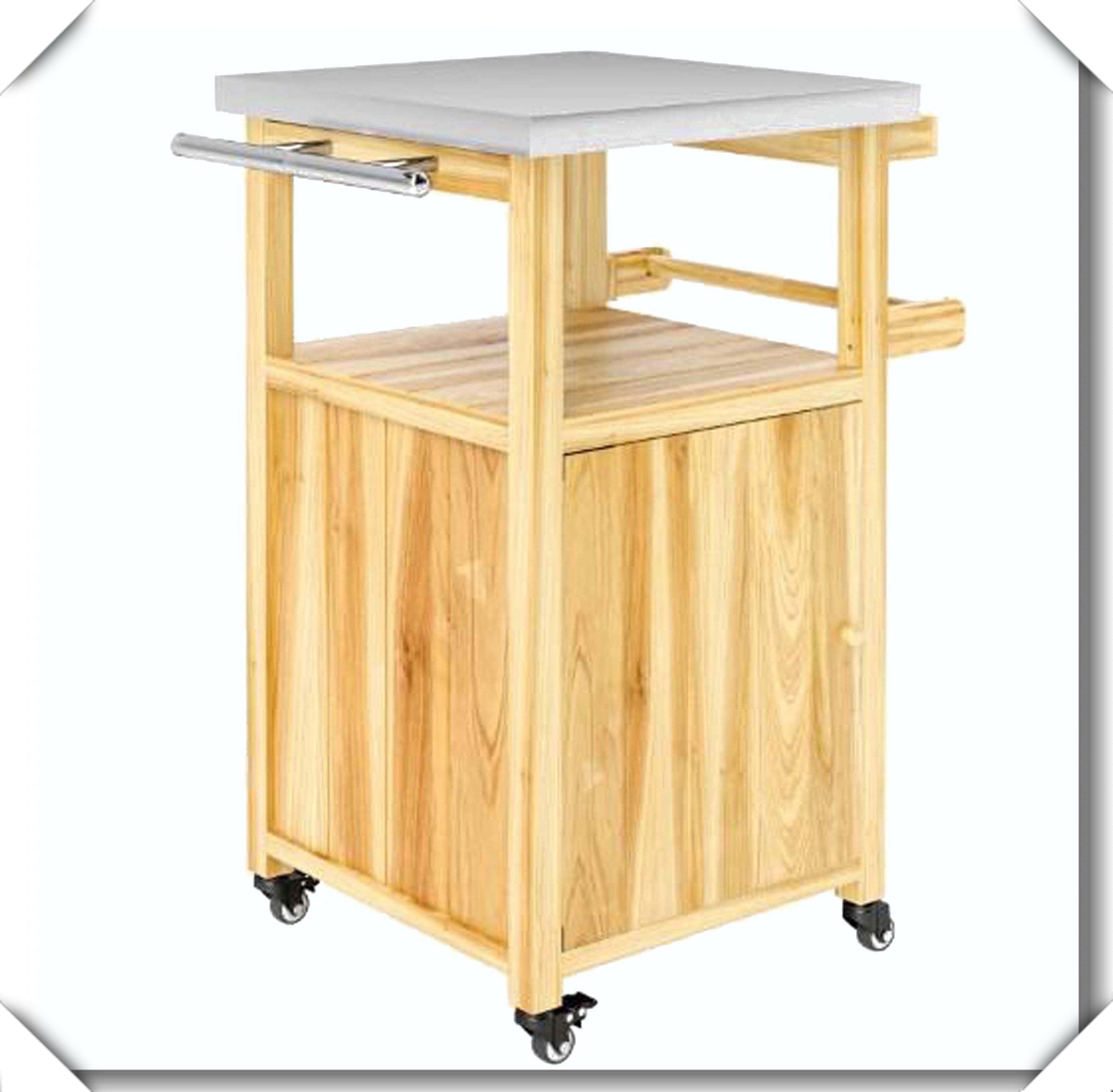 Ebern Designs Wood Outdoor Kitchen Island Multi Use Grill Cart | Wayfair