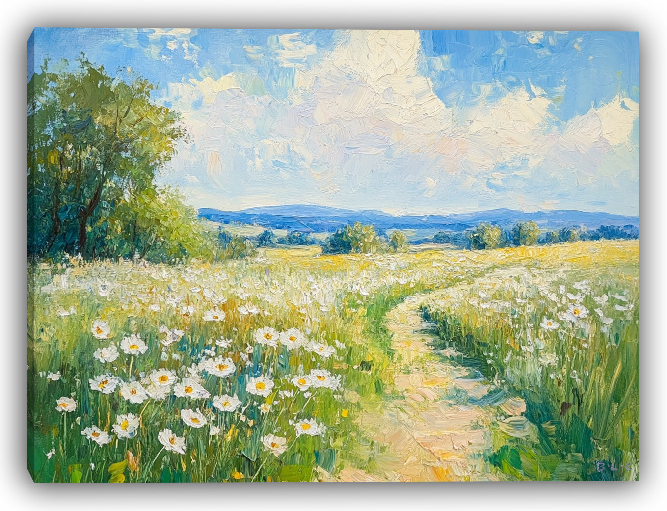 Union Rustic Daisy Trail Oil Painting Canvas Print | Wayfair