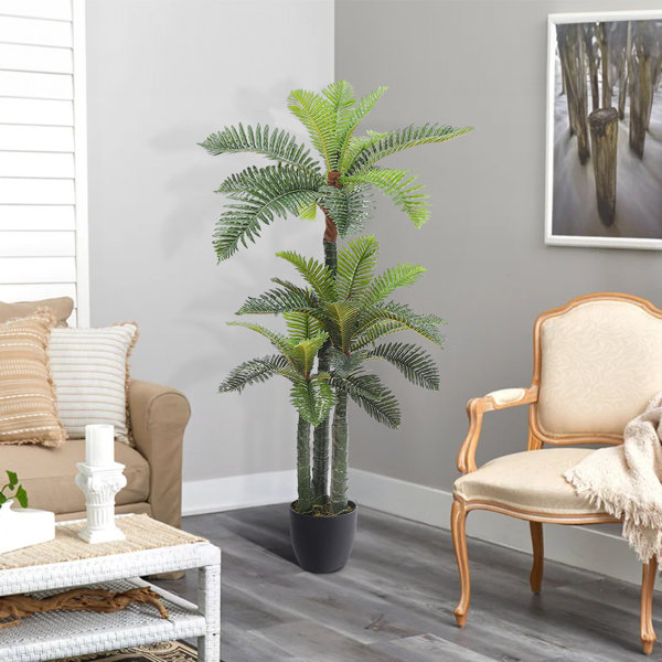 The Seasonal Aisle 140cm Faux Phoenix Fern Plant in Freestanding ...