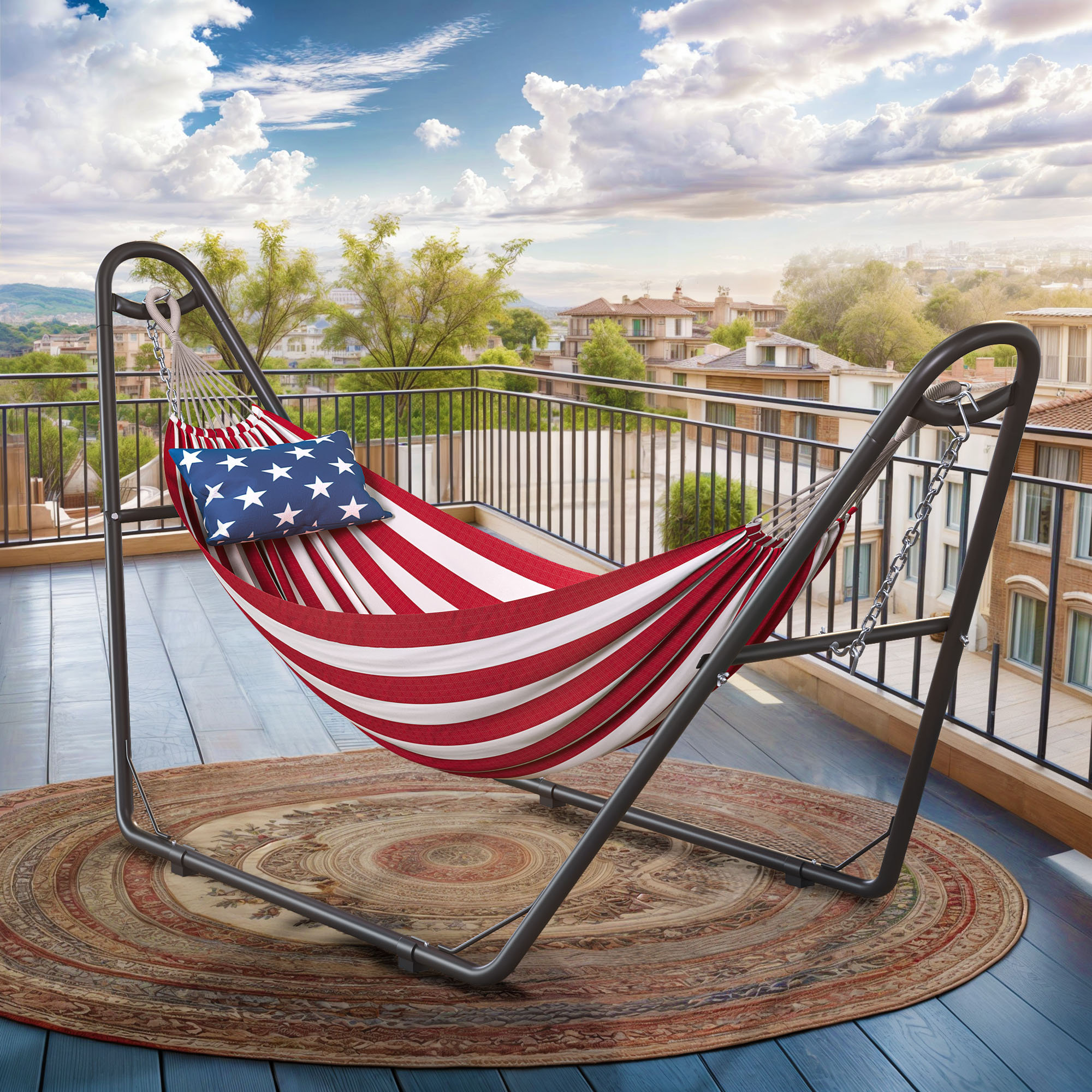 Arlmont & Co. Sydel 1 Person Classic Hammock with Stand | Wayfair